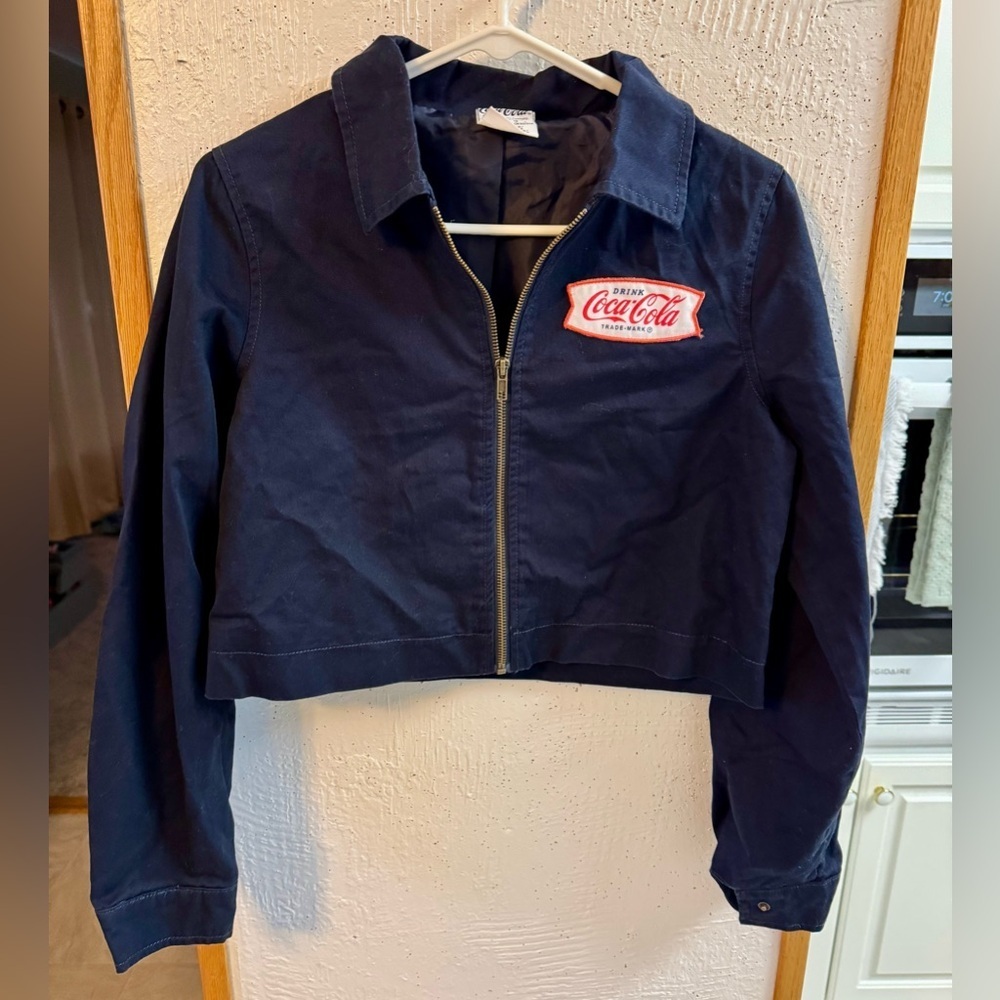 Coca Cola Blue Utility Jacket With Classic Design - Gem